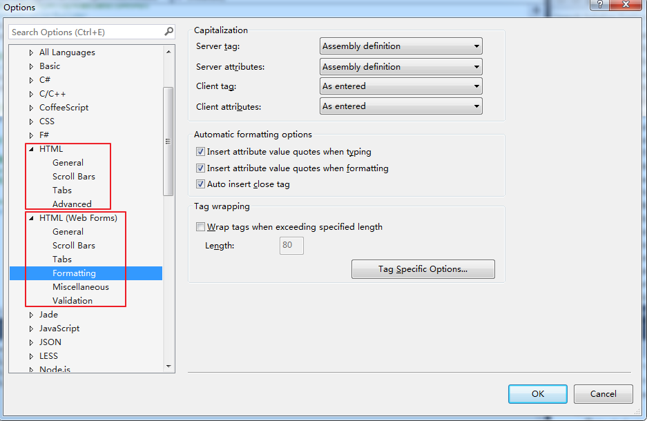 visual studio 2013 & 2015 cannot configure HTML editor Formating · Issue #428 · microsoft/dotnet ...